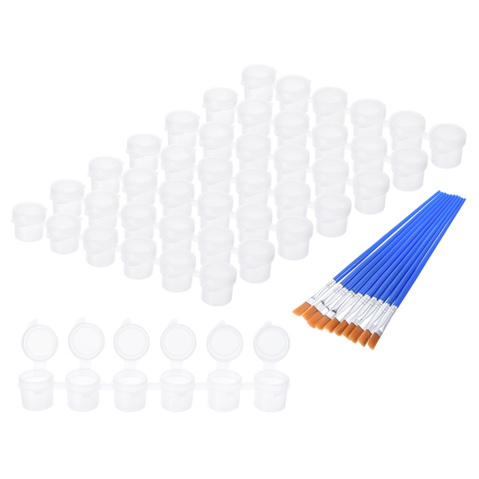 Uxcell 5ml/0.2oz Empty Paint Pots with Lids, 20 Strips 120 Pots Mini ...