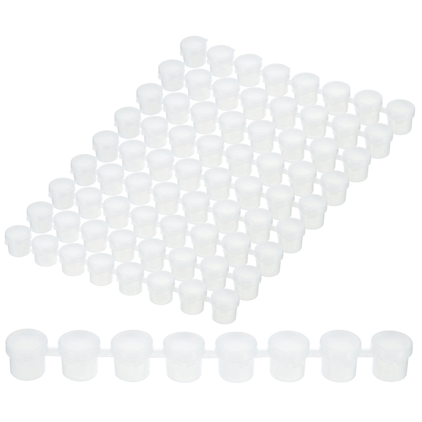 Uxcell 5ml/0.2oz Empty Paint Pots with Lids, 30 Strips 180 Pots Mini ...