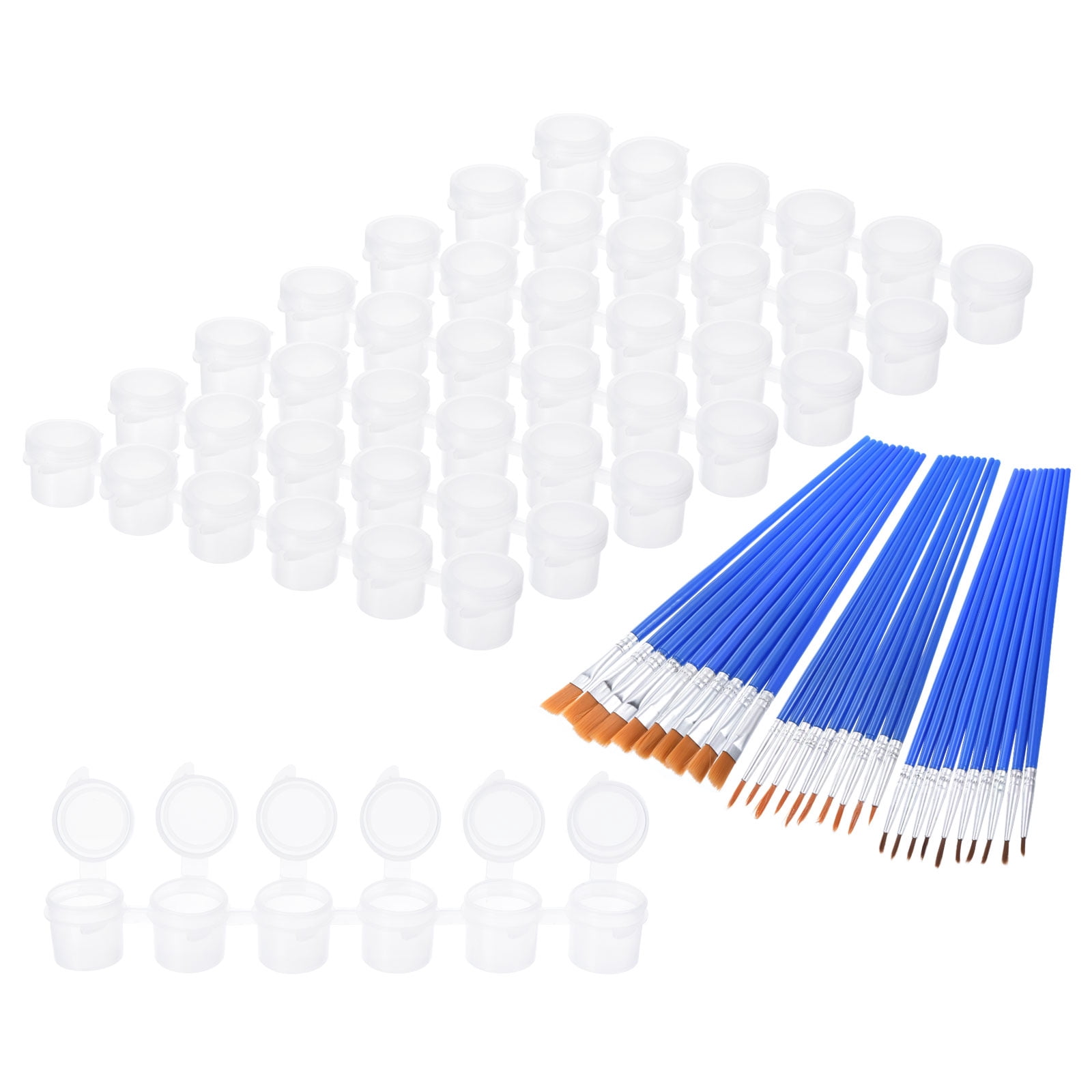 Uxcell 5ml/0.2oz Empty Paint Pots with Lids, 6 Strips 48 Pots Mini ...