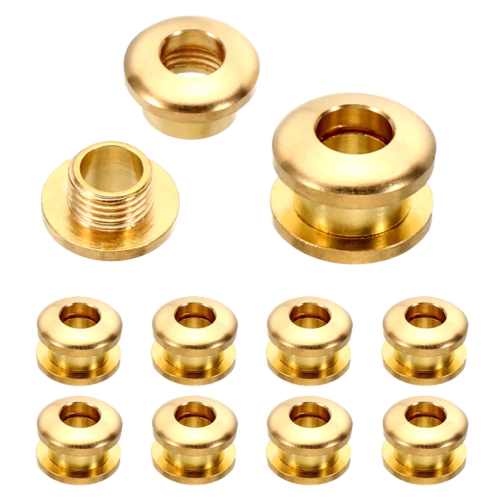 Uxcell 5mm(1/5 inch) Solid Brass Hole Eyelets, 10 Pcs Arc Surface Self ...