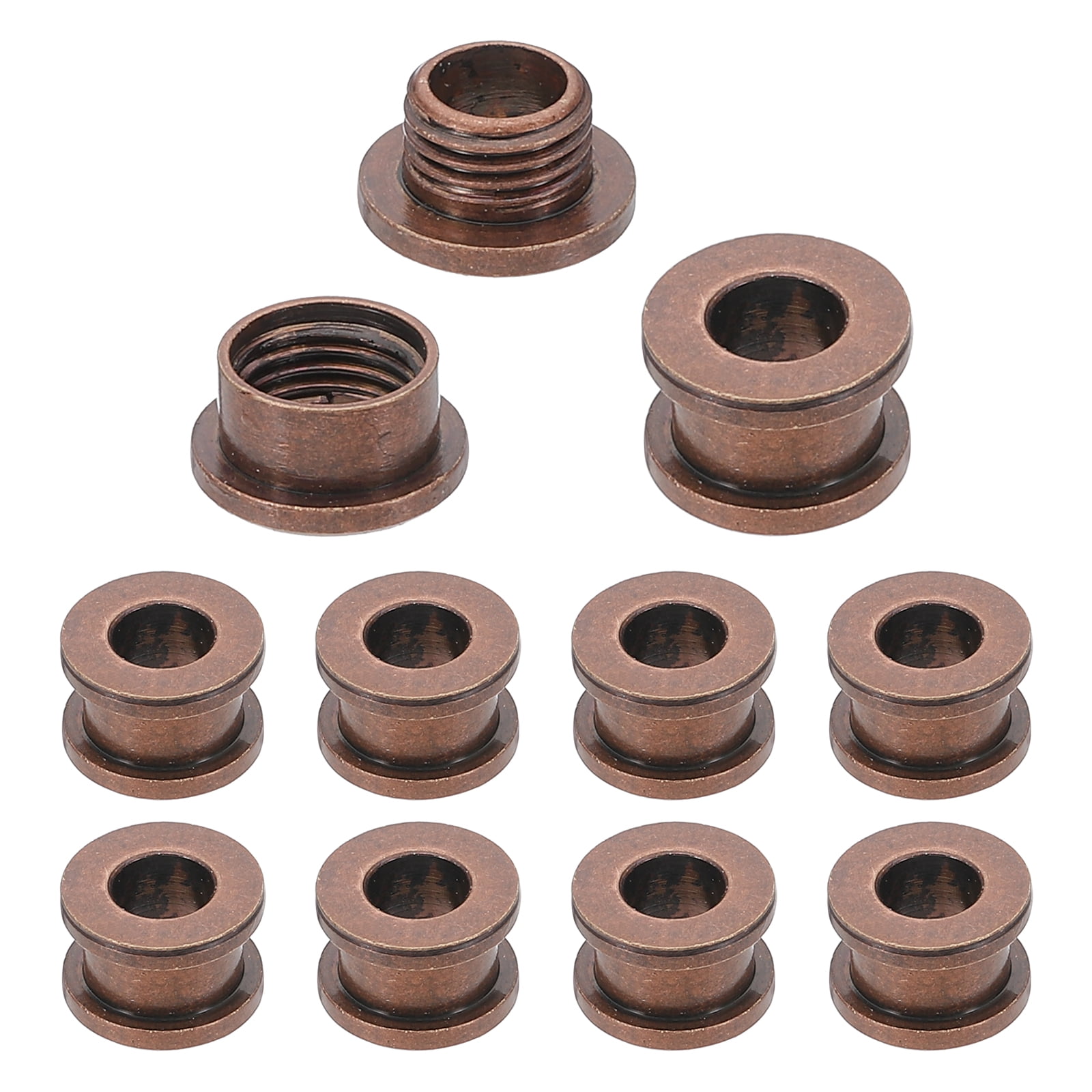Uxcell 5mm(1/5 inch) Solid Brass Hole Eyelets, 10 Pcs Flat Self Backing ...