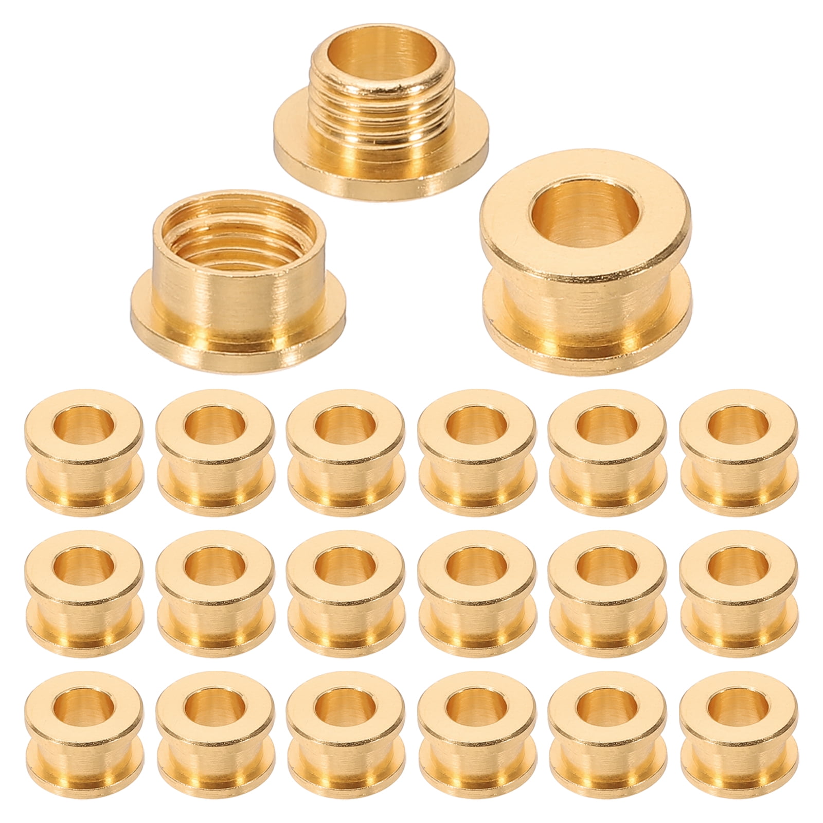 Uxcell 5mm(1/5 inch) Solid Brass Hole Eyelets, 20 Pcs Flat Self Backing ...