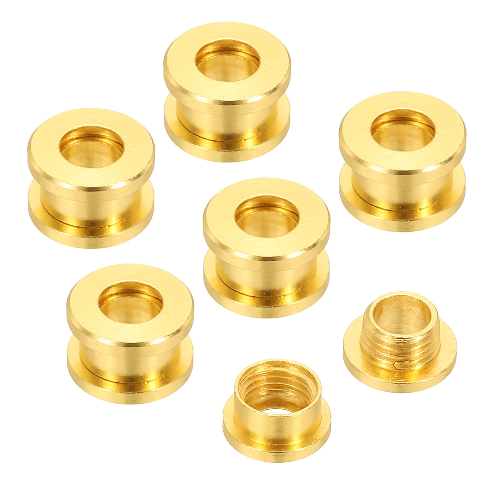 Uxcell 5mm(1/5 inch) Solid Brass Hole Eyelets, 6 Pcs Flat Self Backing ...