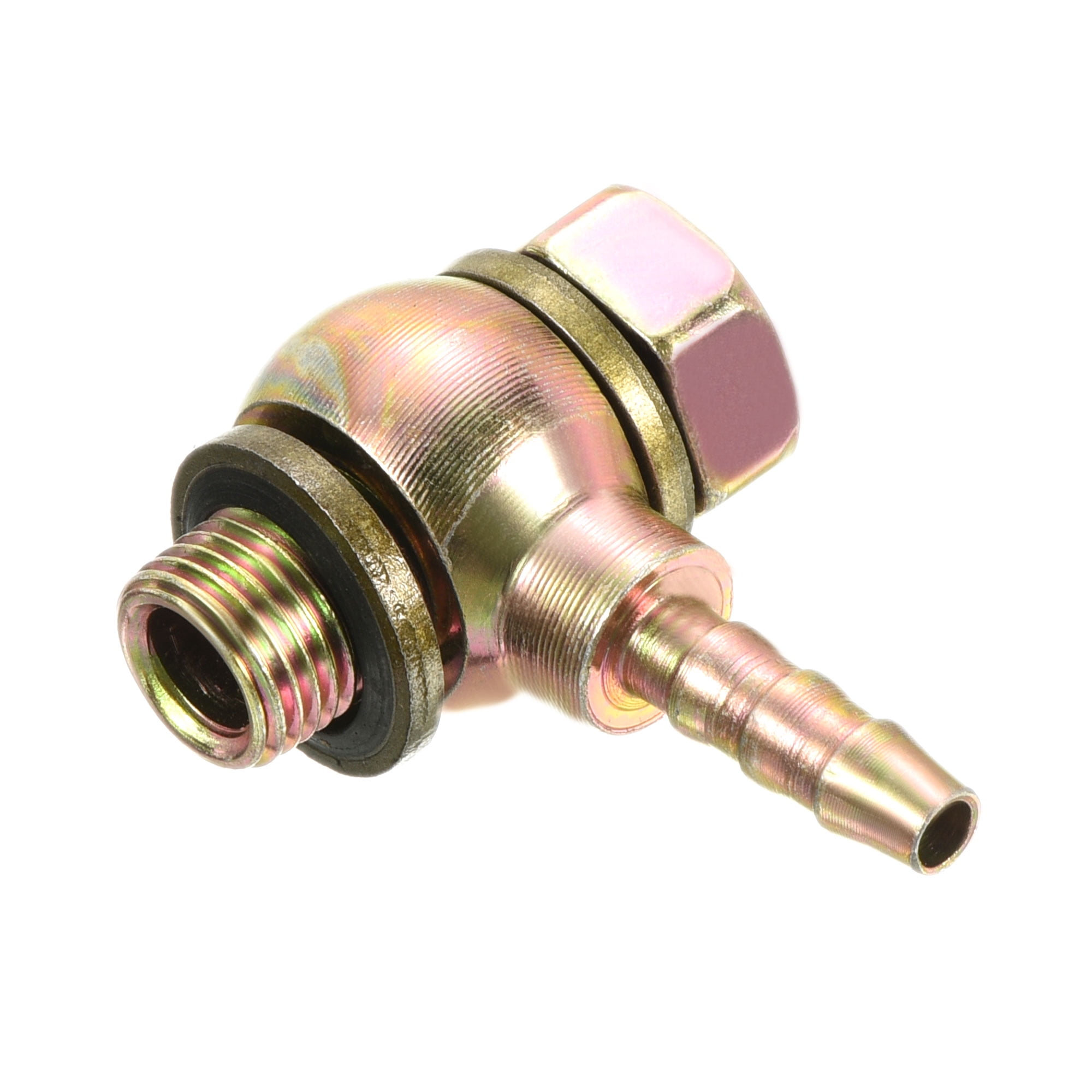 Uxcell 5mm Barb M10x1 Male Thread Hose Pipe Fitting Elbow Carbon Steel ...