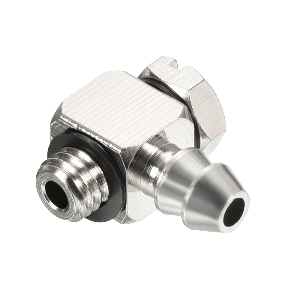 Uxcell 5mm Barb M5x0.8 Male Thread Hose Fitting Elbow Electroplated ...