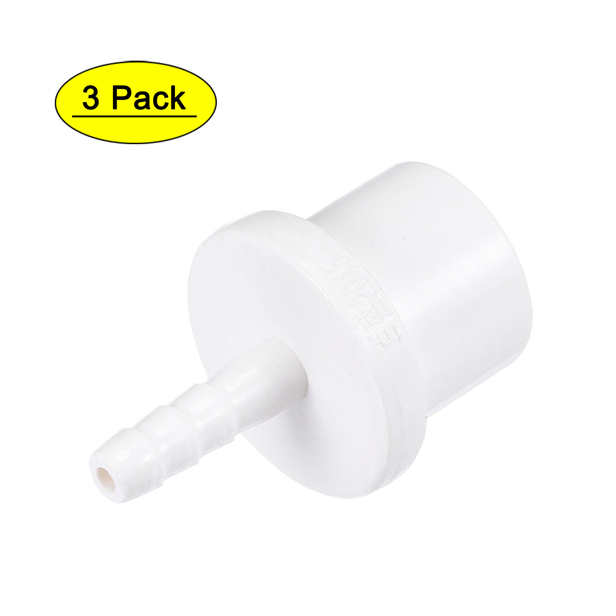 Uxcell 5mm Barb x 20mm Spigot Straight PVC Pipe Fitting Adapter White 3 ...