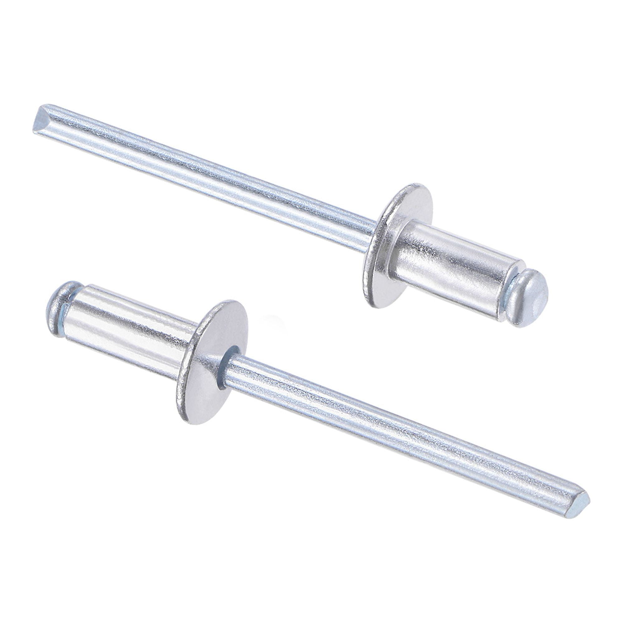 Uxcell 5mm Diameter 10mm Grip Length Silver Tone Aluminum Blind Rivets ...