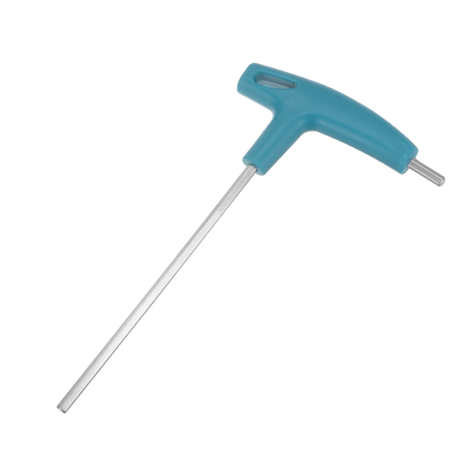 Uxcell 5mm Extra Long Arm T-Handle Hex Key Wrench Chrome Finish ...