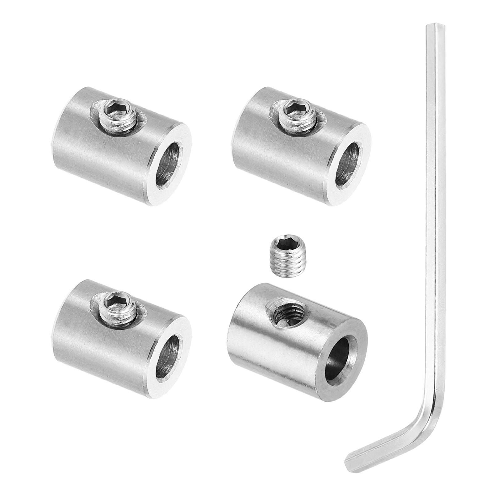 Uxcell 5mm Hole Wire Rope Clips Set, 4 Pcs 304 Stainless Steel Single Holes Lock Cable Clamps ...