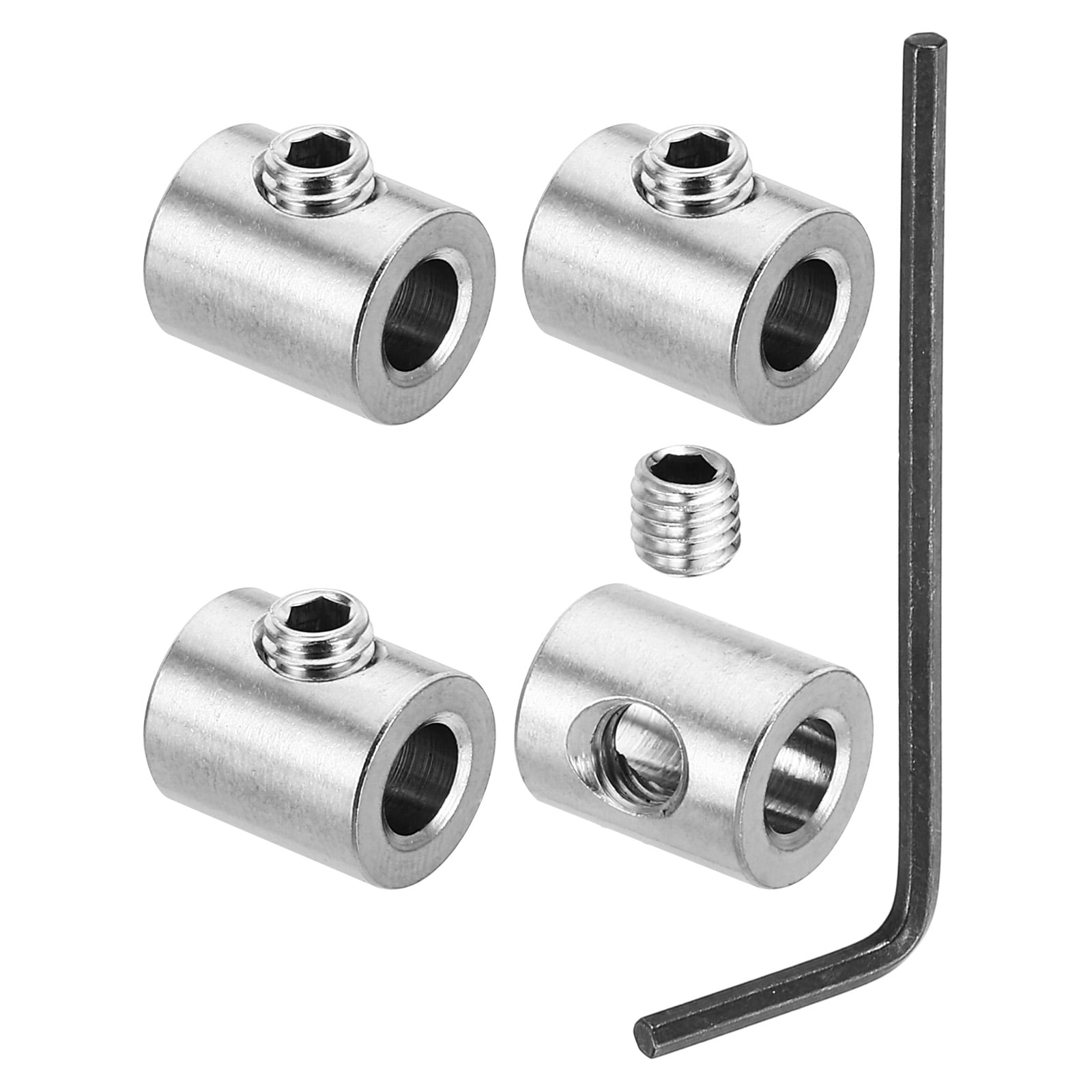 Uxcell 5mm Hole Wire Rope Clips Set, 4 Pcs Brass Single Holes Cable ...