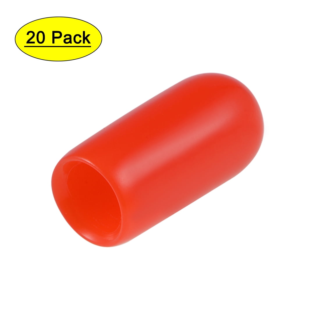 Uxcell 5mm ID Red Screw Thread Protectors Vinyl End Caps 20 Pack ...