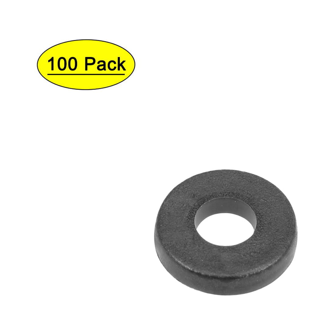 Uxcell 5mm O.D. 1mm Thick Nylon Flat Washers for 2mm ID Screw Bolt, 100 ...