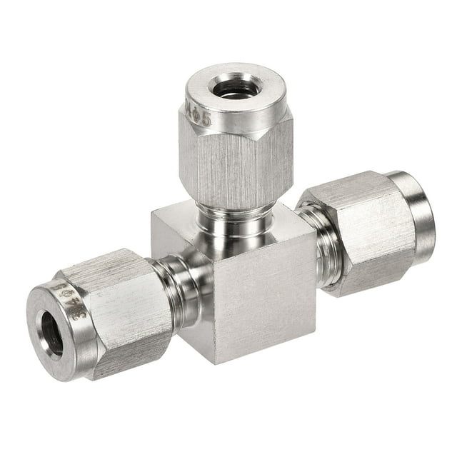 Uxcell 5mm OD Tube 3 Way Tee Union Stainless Steel Quick Connect ...