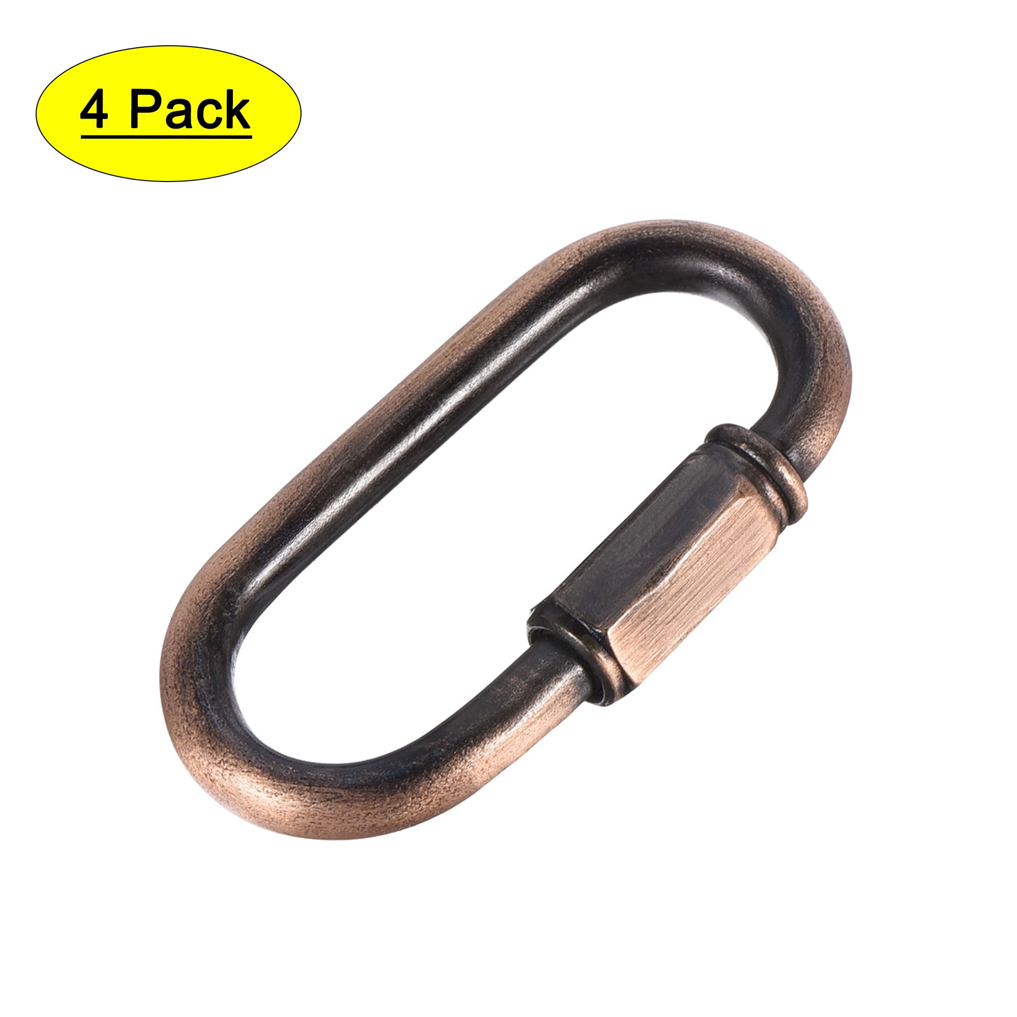 Uxcell 5mm Oval Shape Quick Link Screw Lock Chain Connector Red Bronze ...