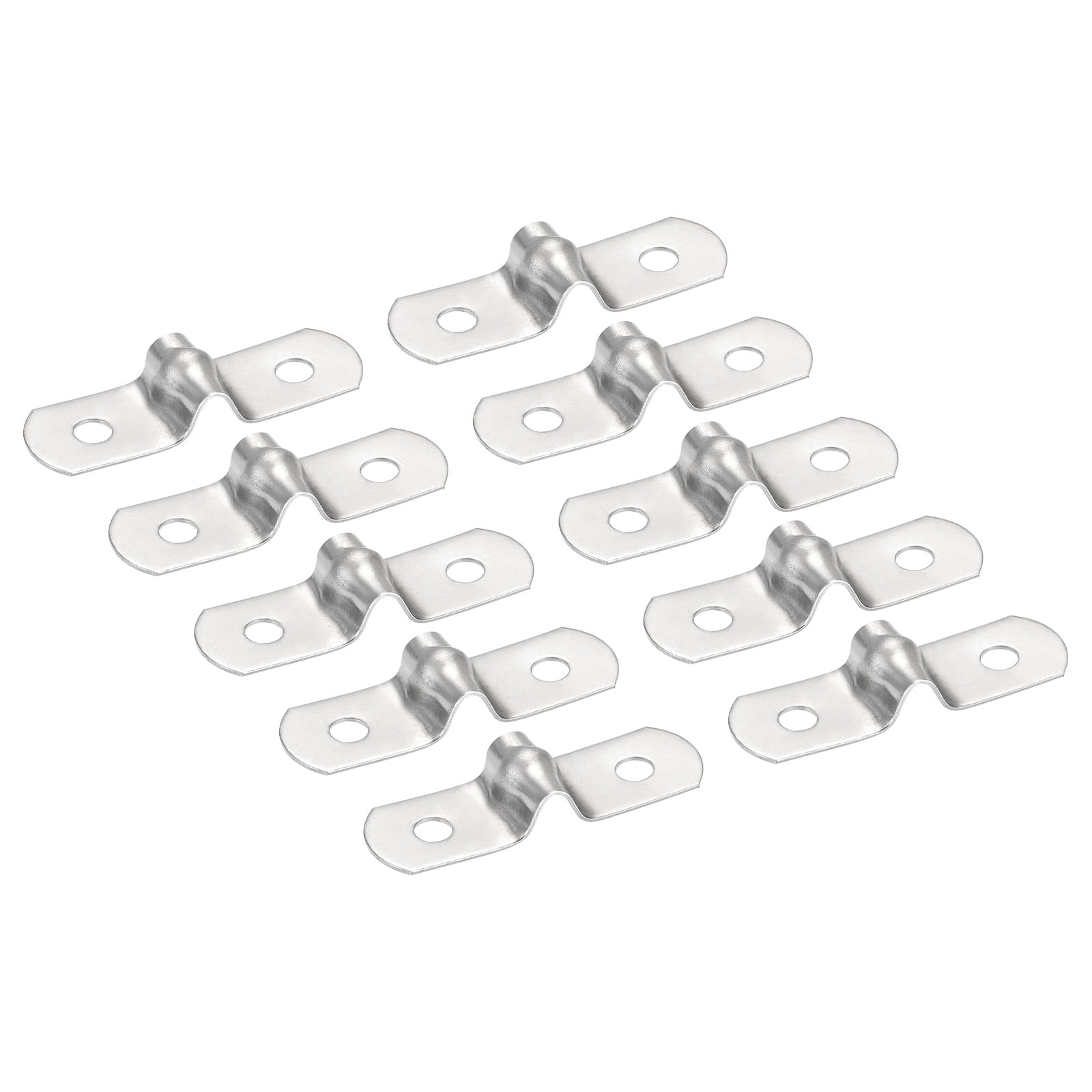 Uxcell 5mm Rigid Pipe Strap Clamp, 30 Pcs 304 Stainless Steel Two Hole ...