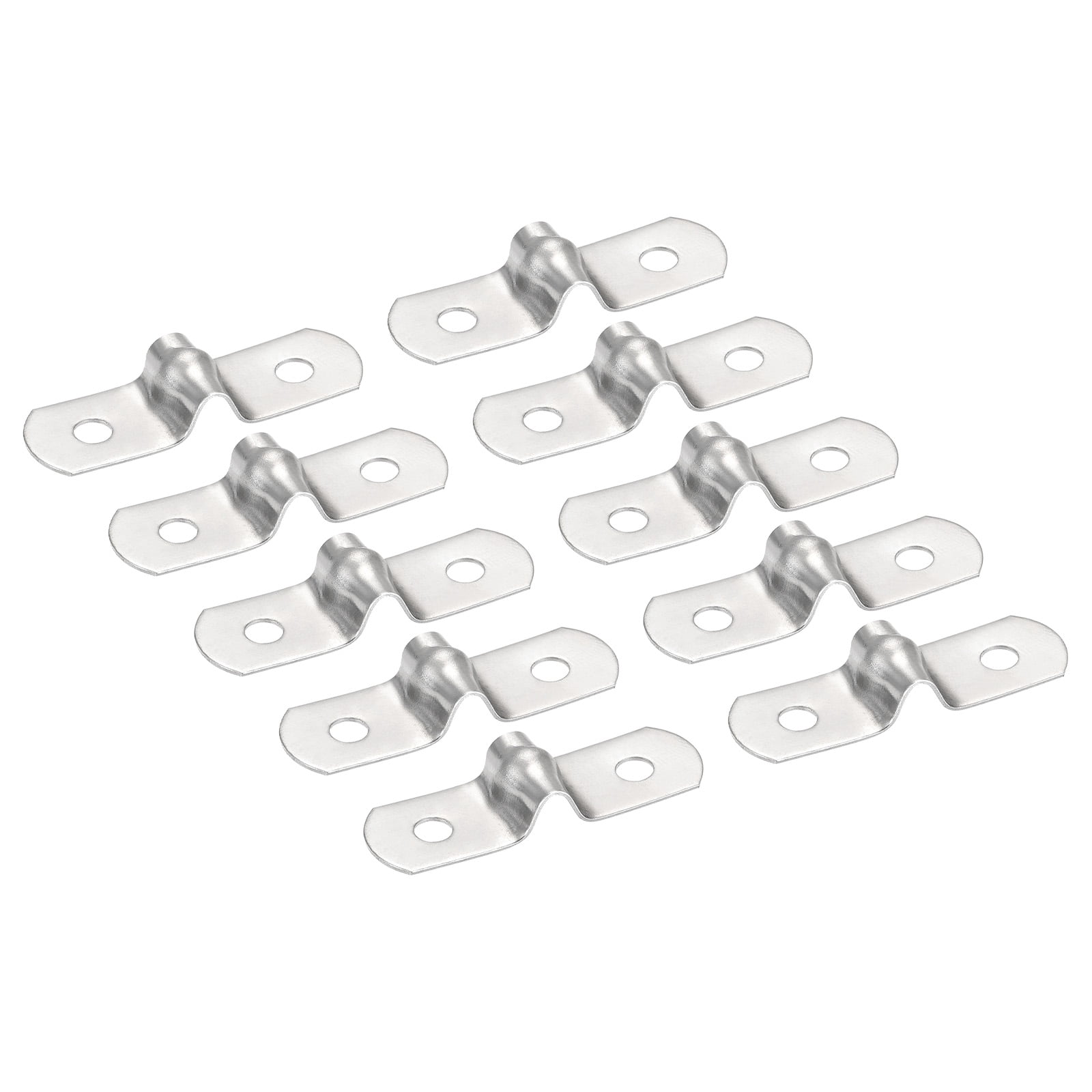 Uxcell 5mm Rigid Pipe Strap Clamp, 50 Pcs 304 Stainless Steel Two Hole ...