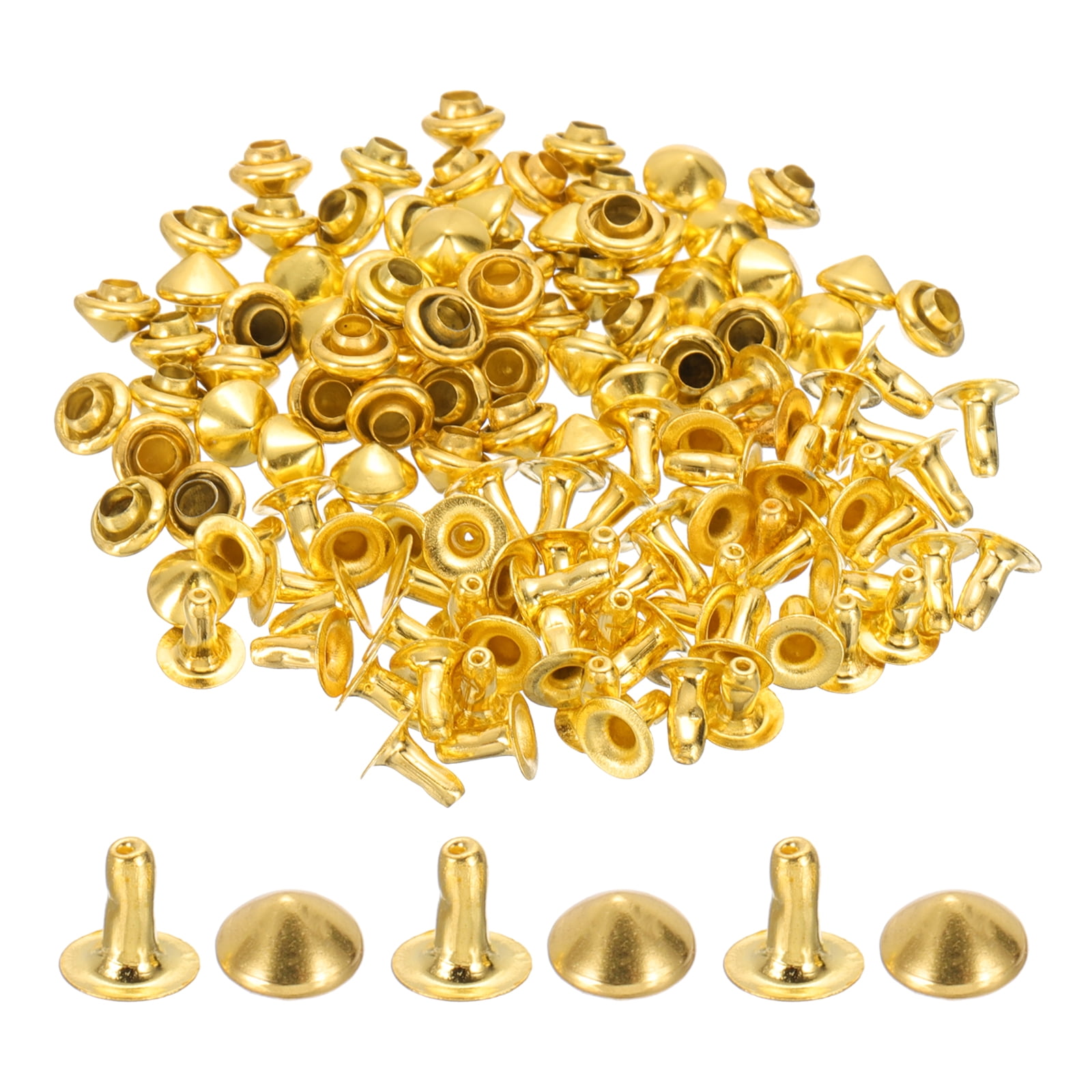 Uxcell 5mm Spike Rivets, 60 Sets Square Studs Rivet Rapid Punk Spikes ...