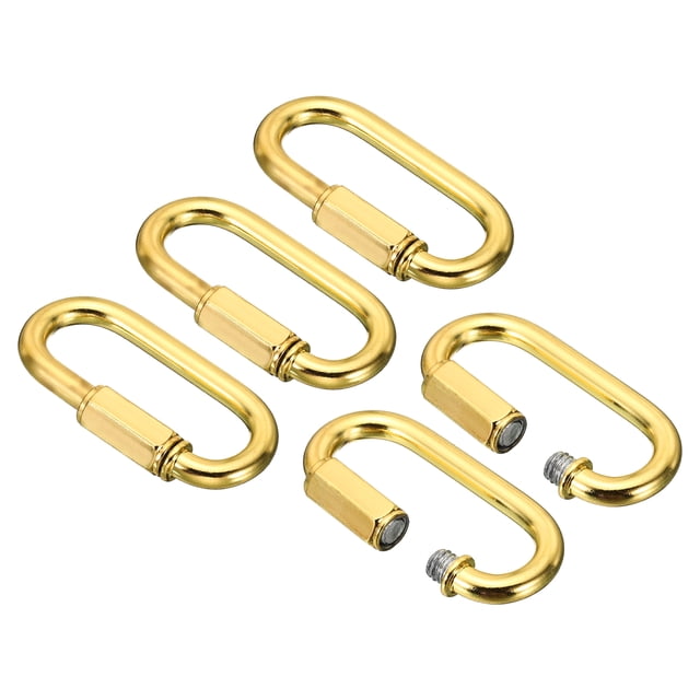 Uxcell 5mm Steel Chain Quick Links Screw Locking Chain Connector Ring ...