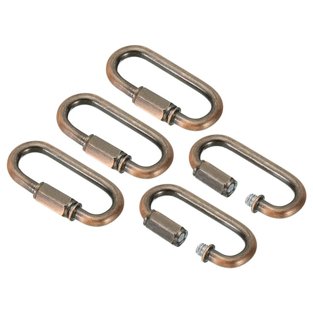 Uxcell 5mm Steel Chain Quick Links Screw Locking Chain Connector Ring ...