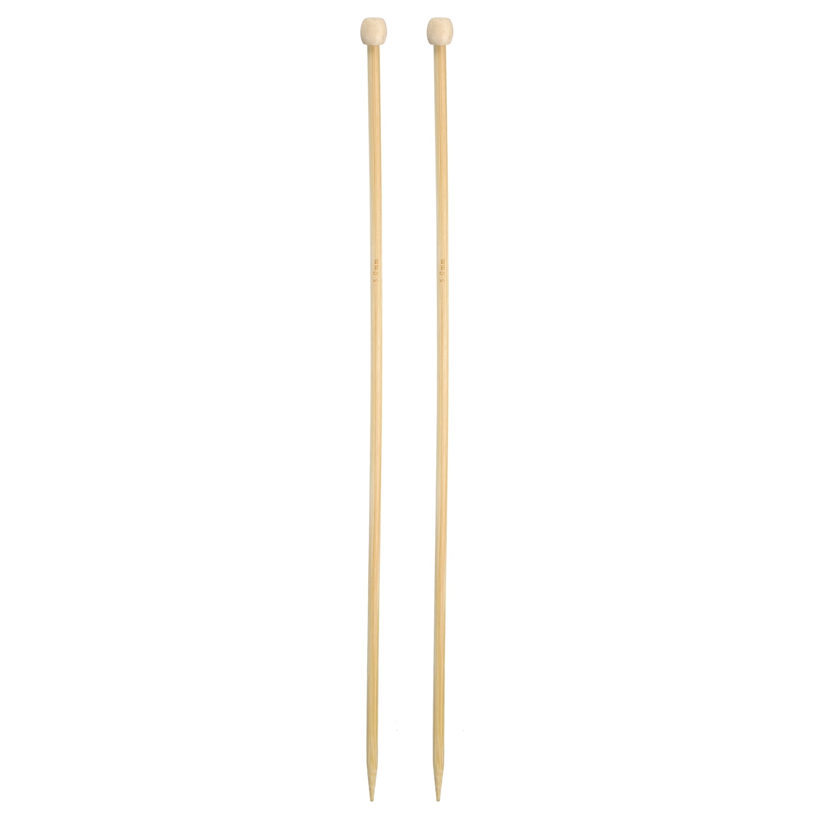 Uxcell 5mm US Size 8 Bamboo Knitting Needle Straight Single Pointed 13. ...