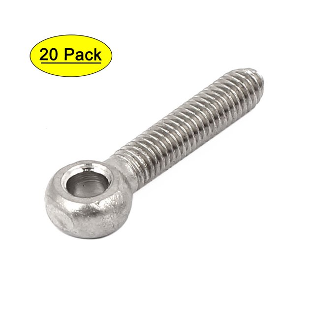 Uxcell 5mm x 25mm 304 Stainless Steel Machinery Lifting Swing Eye Bolt (20-pack) - Walmart.com
