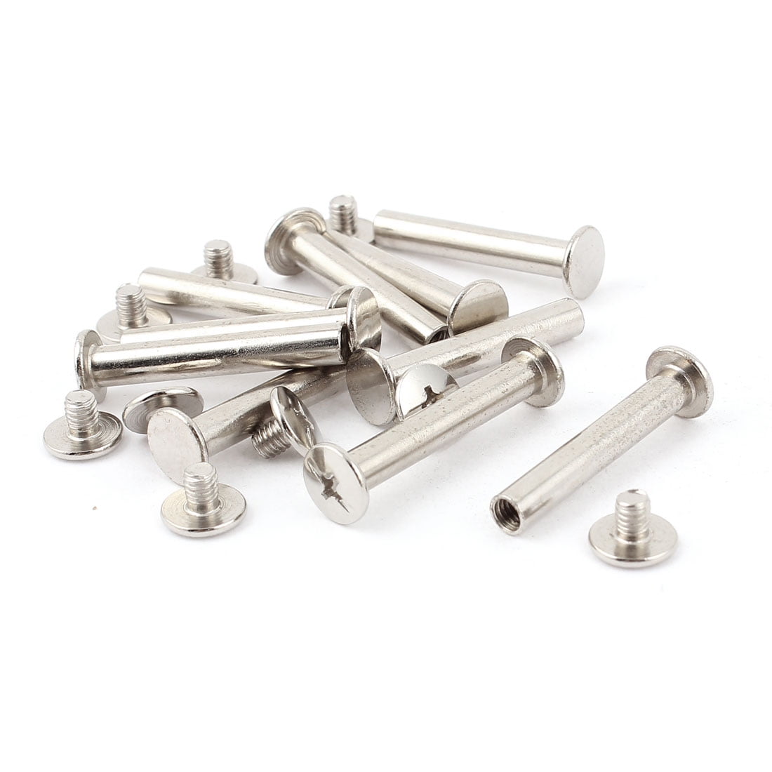 Uxcell 5mmx25mm Nickel Plated Binding Chicago Screw Post for Album ...