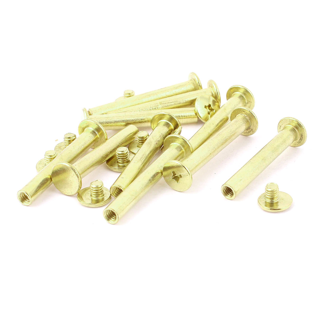 Uxcell 5mmx35mm Brass Plated Binding Chicago Screw Post for Album ...