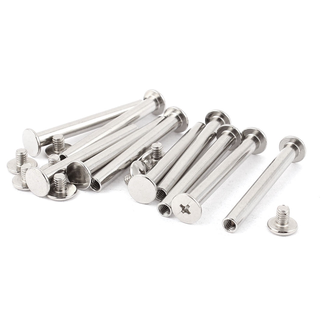 Uxcell 5mmx45mm Nickel Plated Binding Chicago Screw Post for Album ...