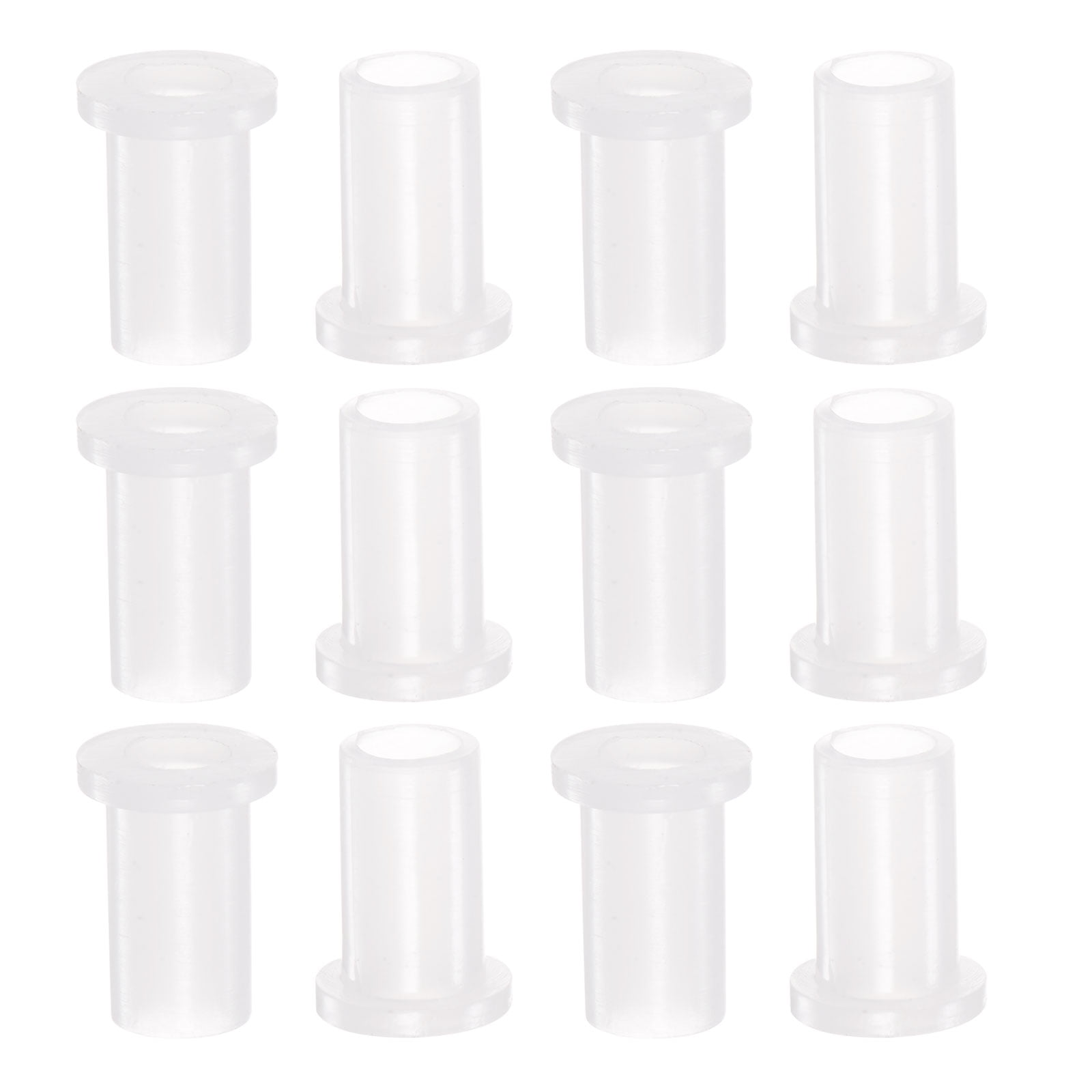 Uxcell 5mmx7.2mmx13.5mm Flanged Sleeve Bearings Nylon Bushings, White ...