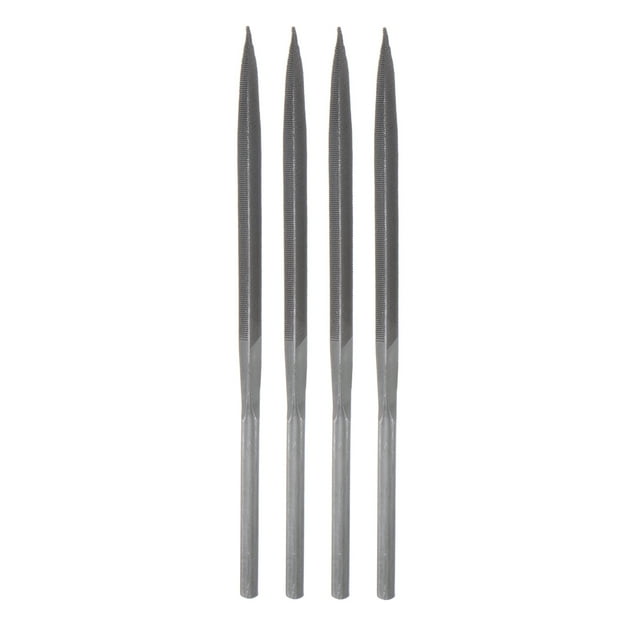 Uxcell 5mmx82mm Pneumatic Triangle Files Set,Middle Cut Teeth Bearing ...