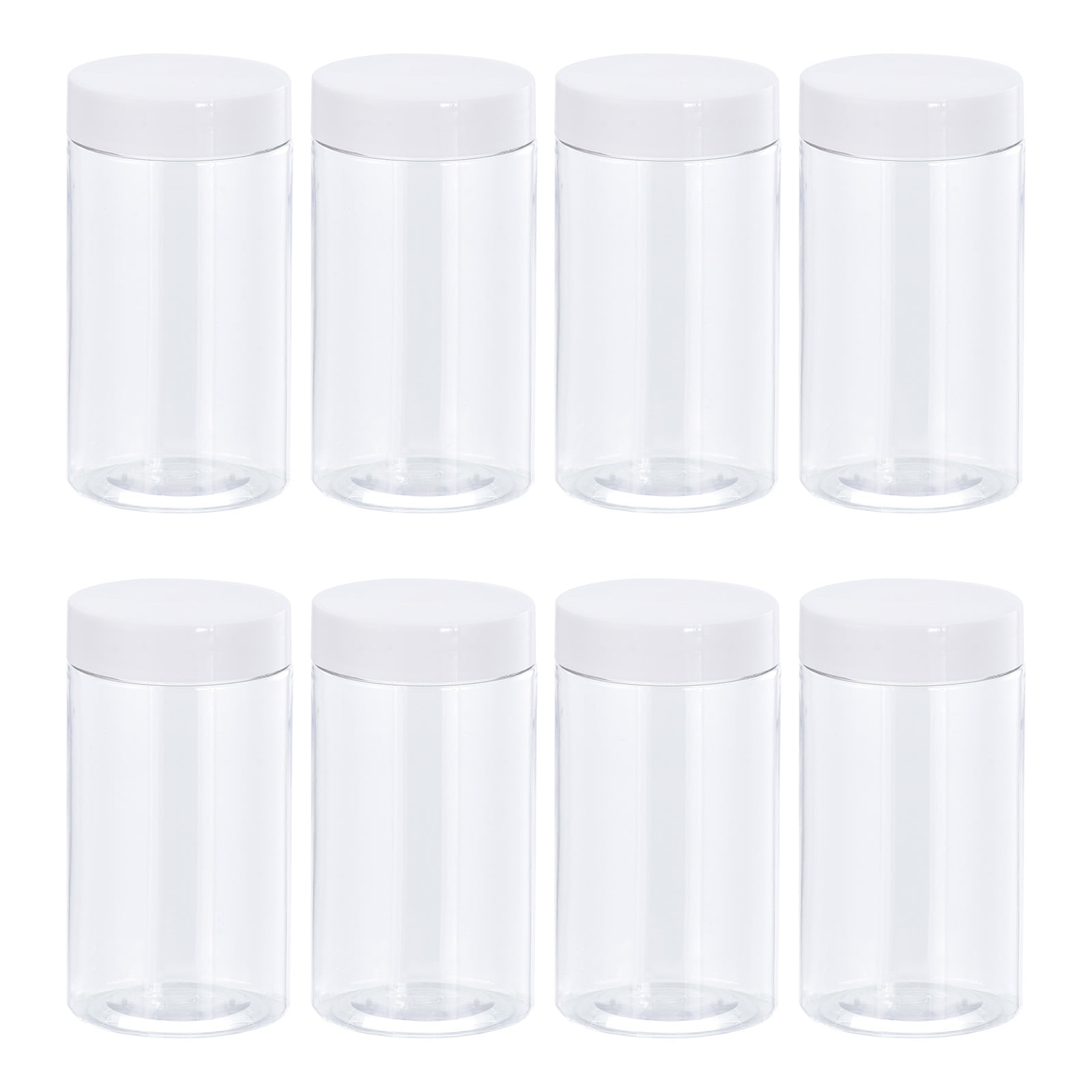 Uxcell 5oz/ 150ml Round Jars with White Screw Top Lid for Storage ...