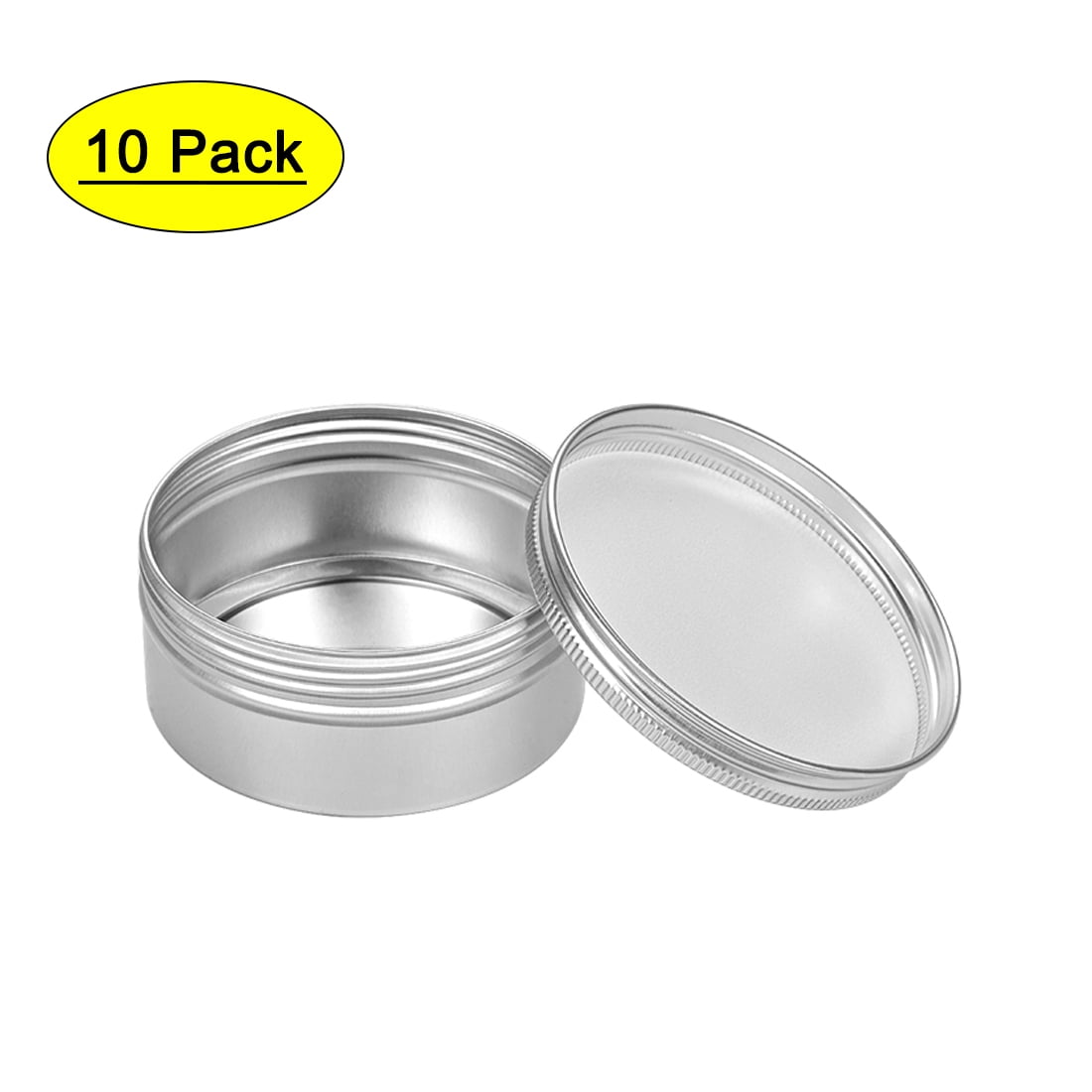 Uxcell 5oz 150ml Screw Top Lid Round Aluminum Cans Tin Containers ...