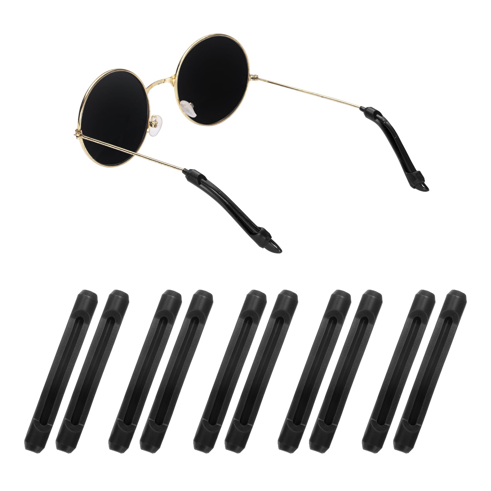 Uxcell 5pair Silicone Eyeglass Temple Tips Sleeve Retainer Anti-Slip ...