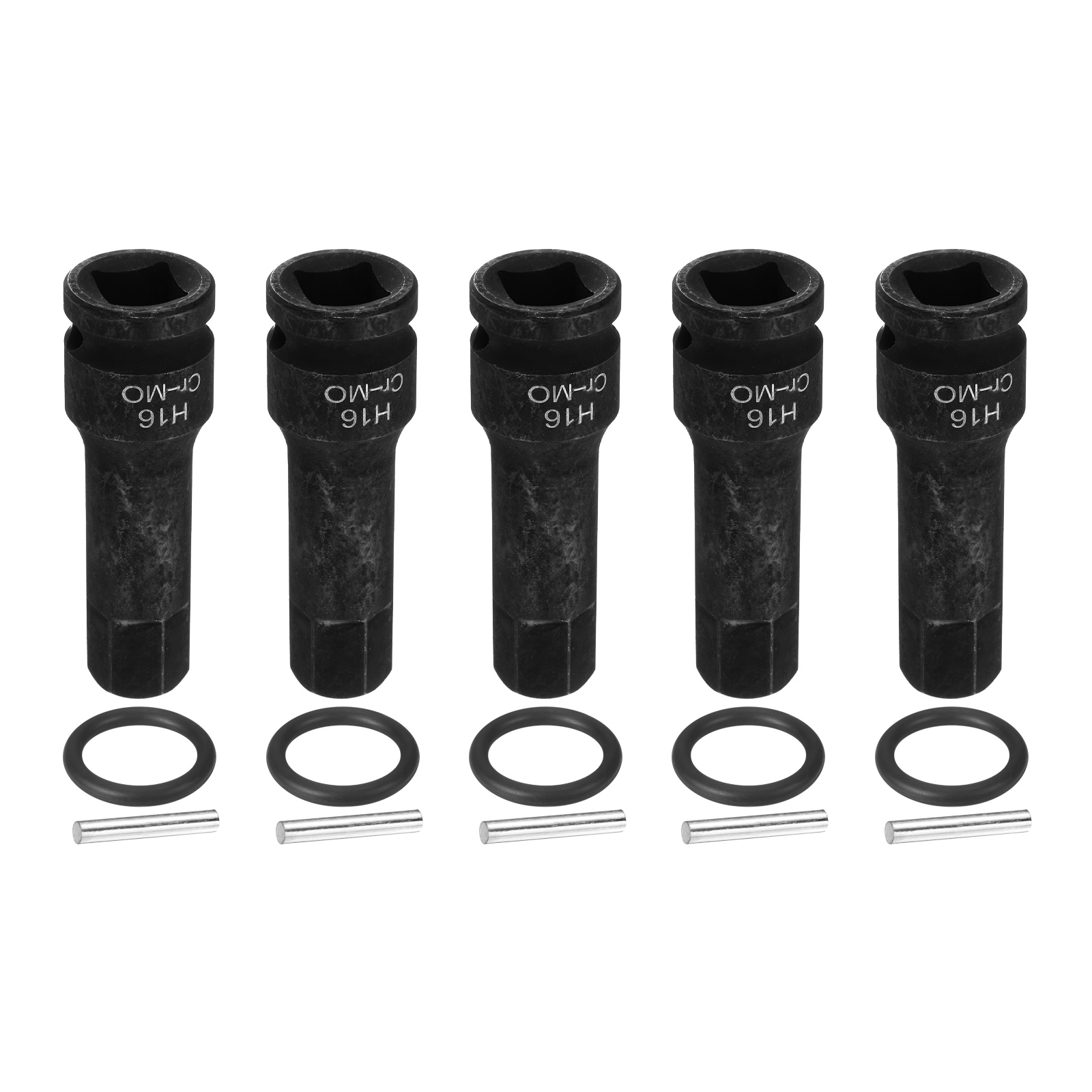 Uxcell 5pcs 1/2" Drive Impact Hex Bit Socket 16mm Metric CR-MO Steel 6 ...