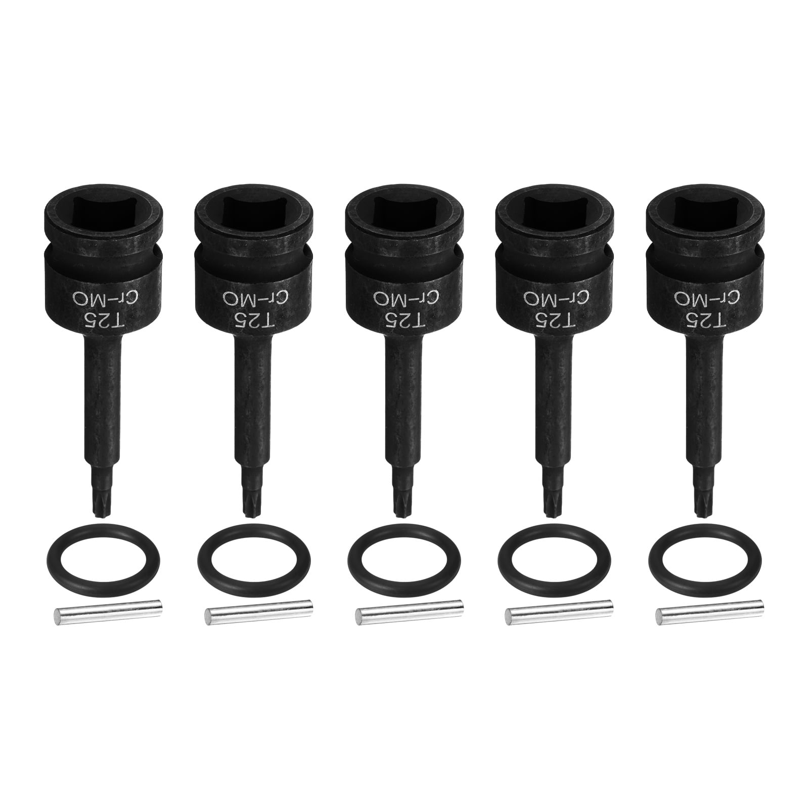 Uxcell 5pcs 1/2" Drive Torx Bit Socket T25 Impact 6 Point Star Bit ...