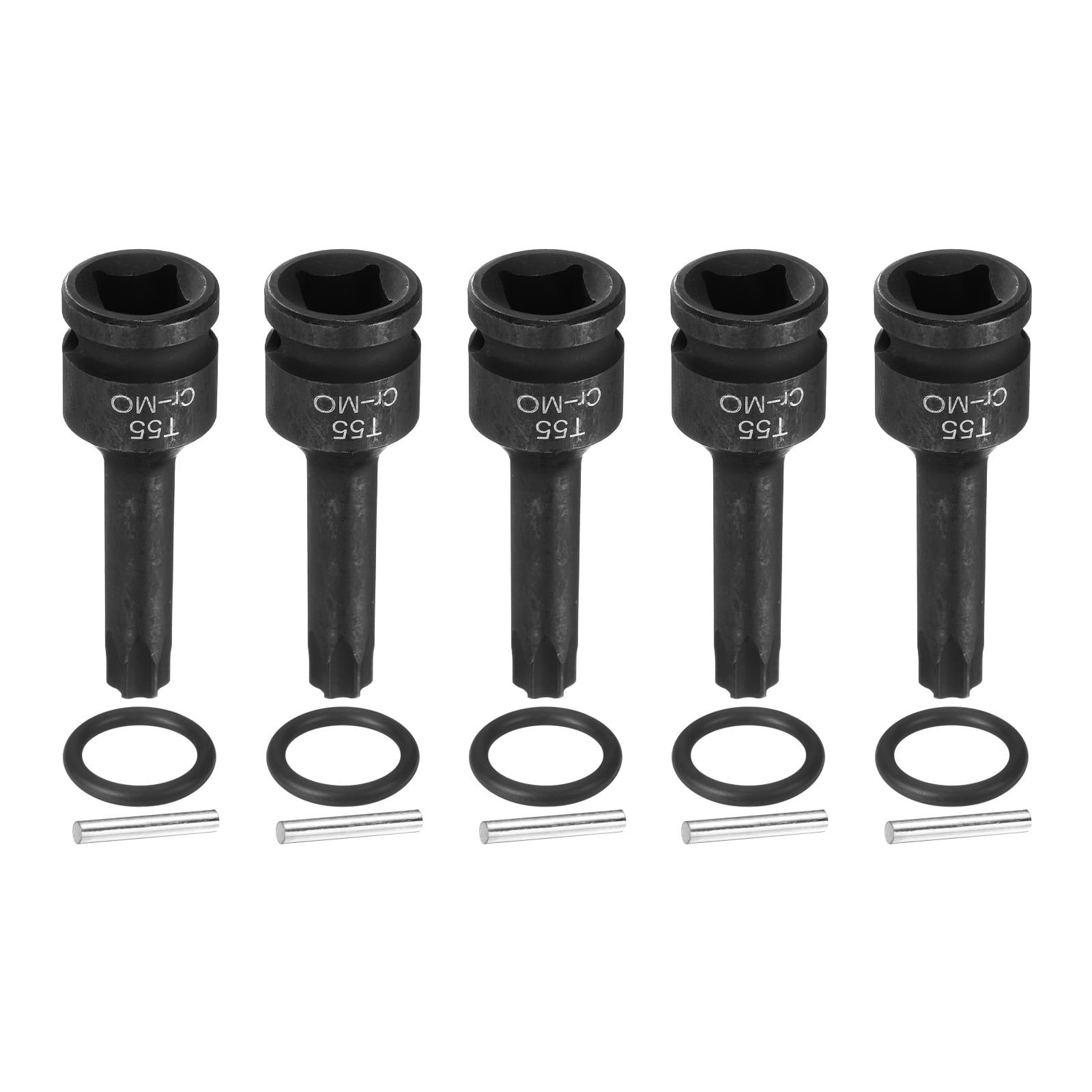 Uxcell 5pcs 1/2" Drive Torx Bit Socket T55 Impact 6 Point Star Bit Sockets CR-MO Steel with ...