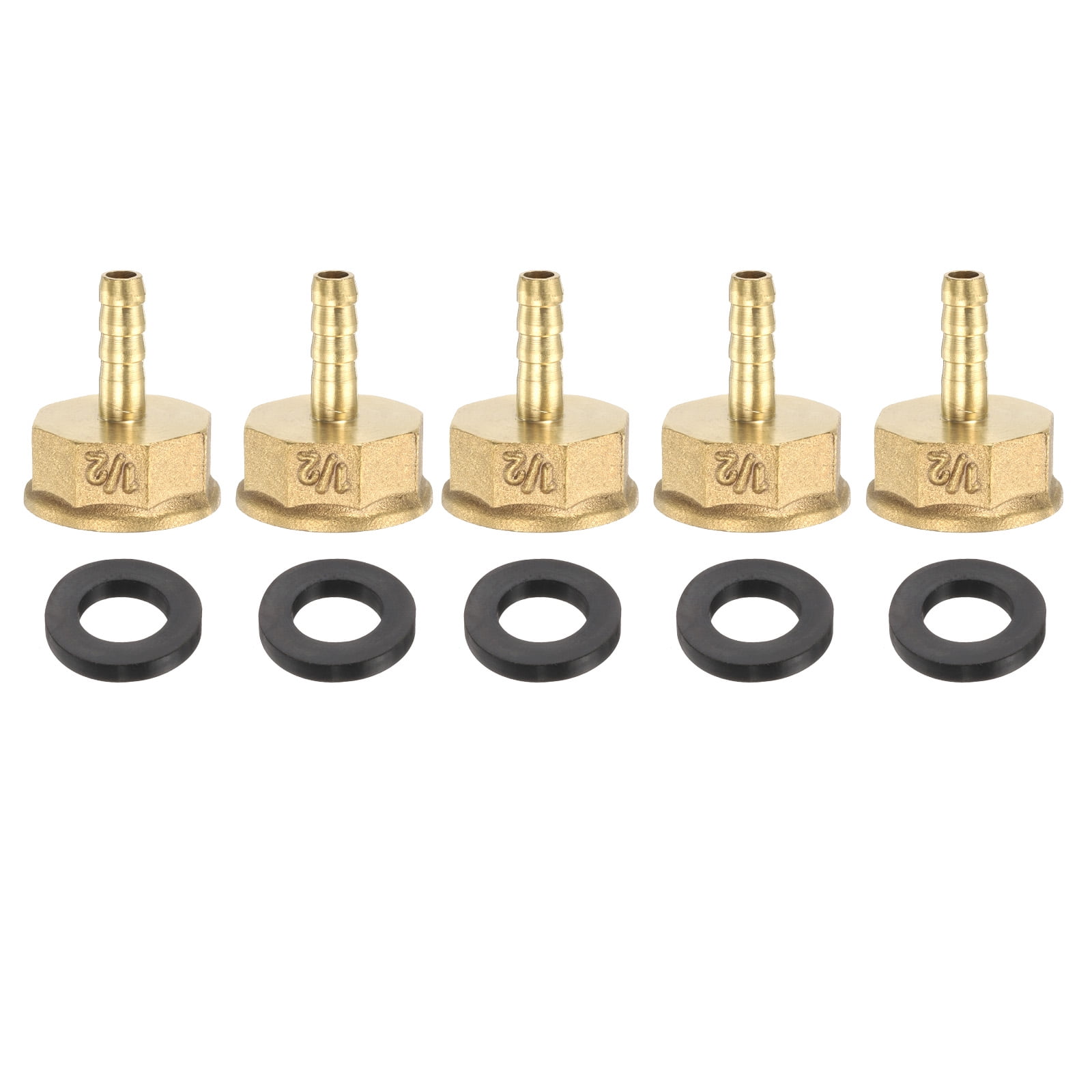 Uxcell 5pcs 1/2" PEX-A Expansion Fittings 6mm Metric Thread Brass Press ...