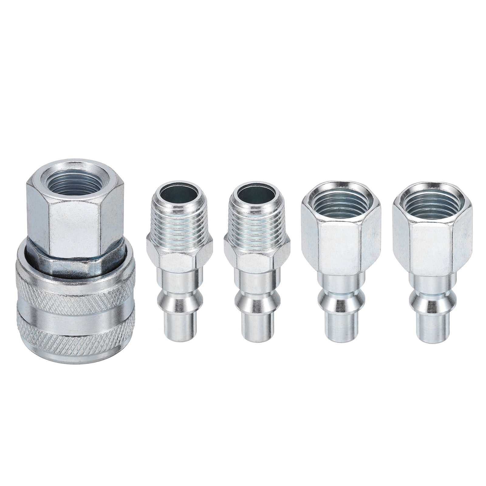 Uxcell 5pcs 1/4" NPT Air Coupler & Air Plug Kit A Style Female Coupler ...