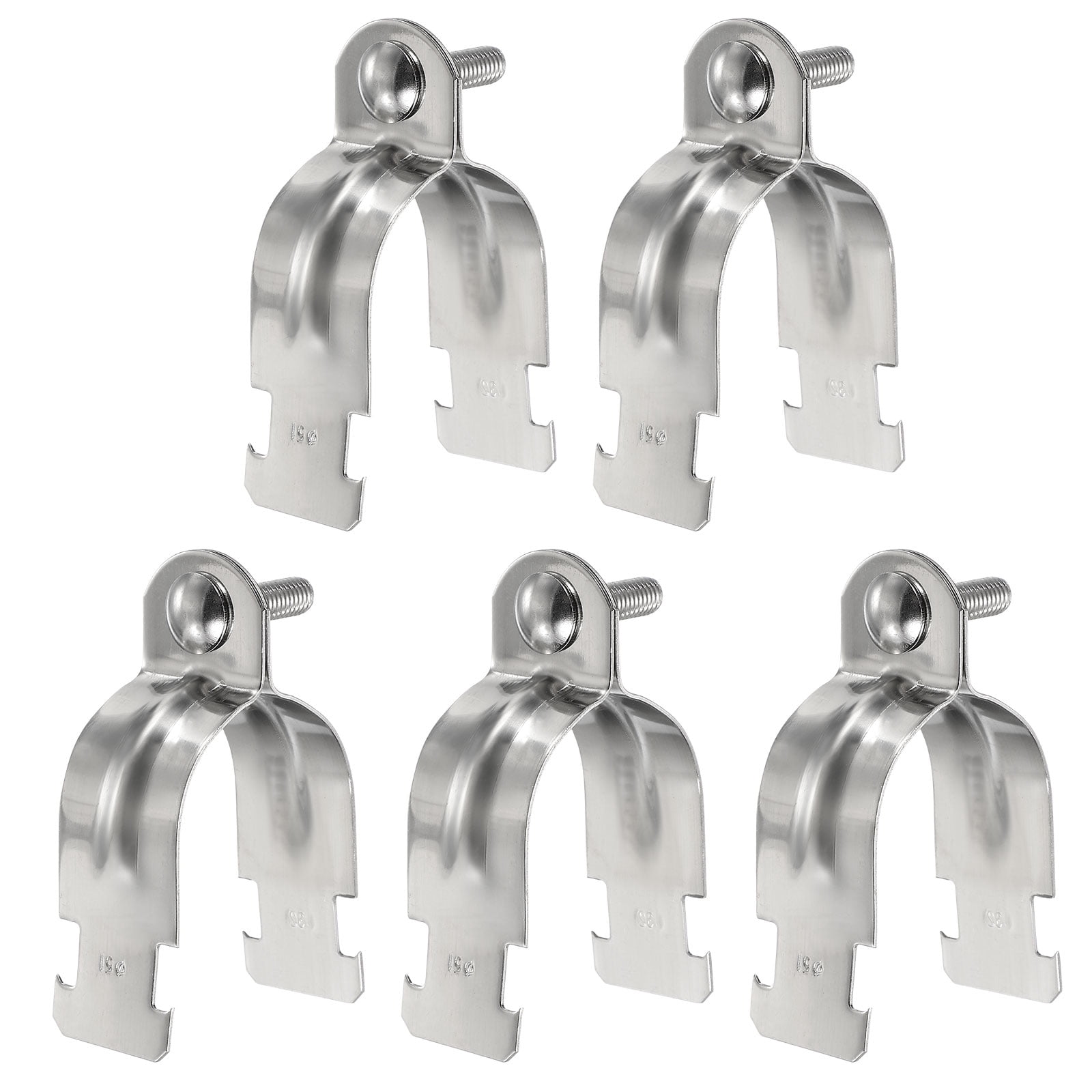 Uxcell 5pcs 1-6/7" EMT Strut Clamp 3.78" Length Universal 304 Stainless ...