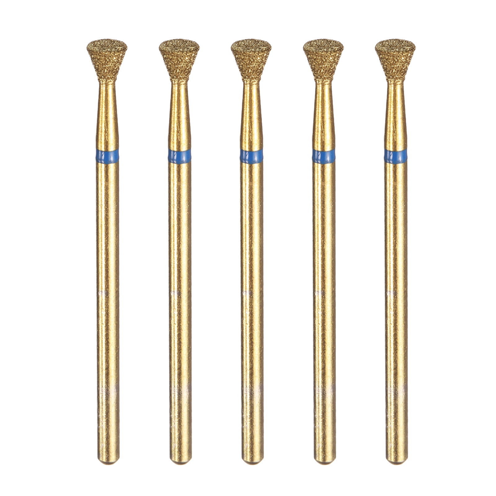 Uxcell 5pcs 120-140 Grits Titanium Diamond Grinding Bit 4.7mm Inverted ...