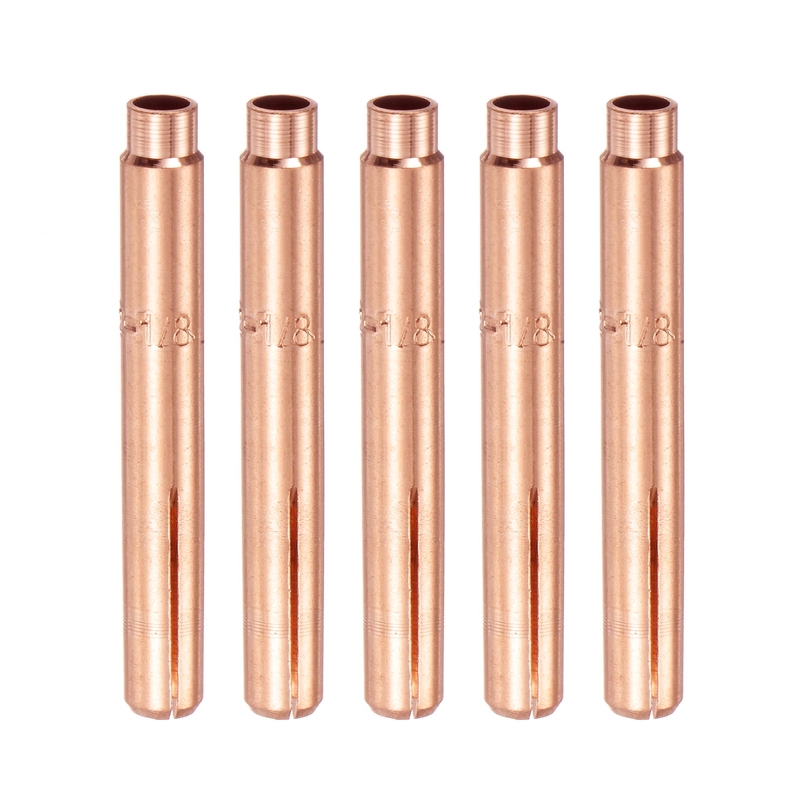 Uxcell 5pcs 13N24L TIG Welding Collet 1/8" (3.2mm) Copper Tungsten ...