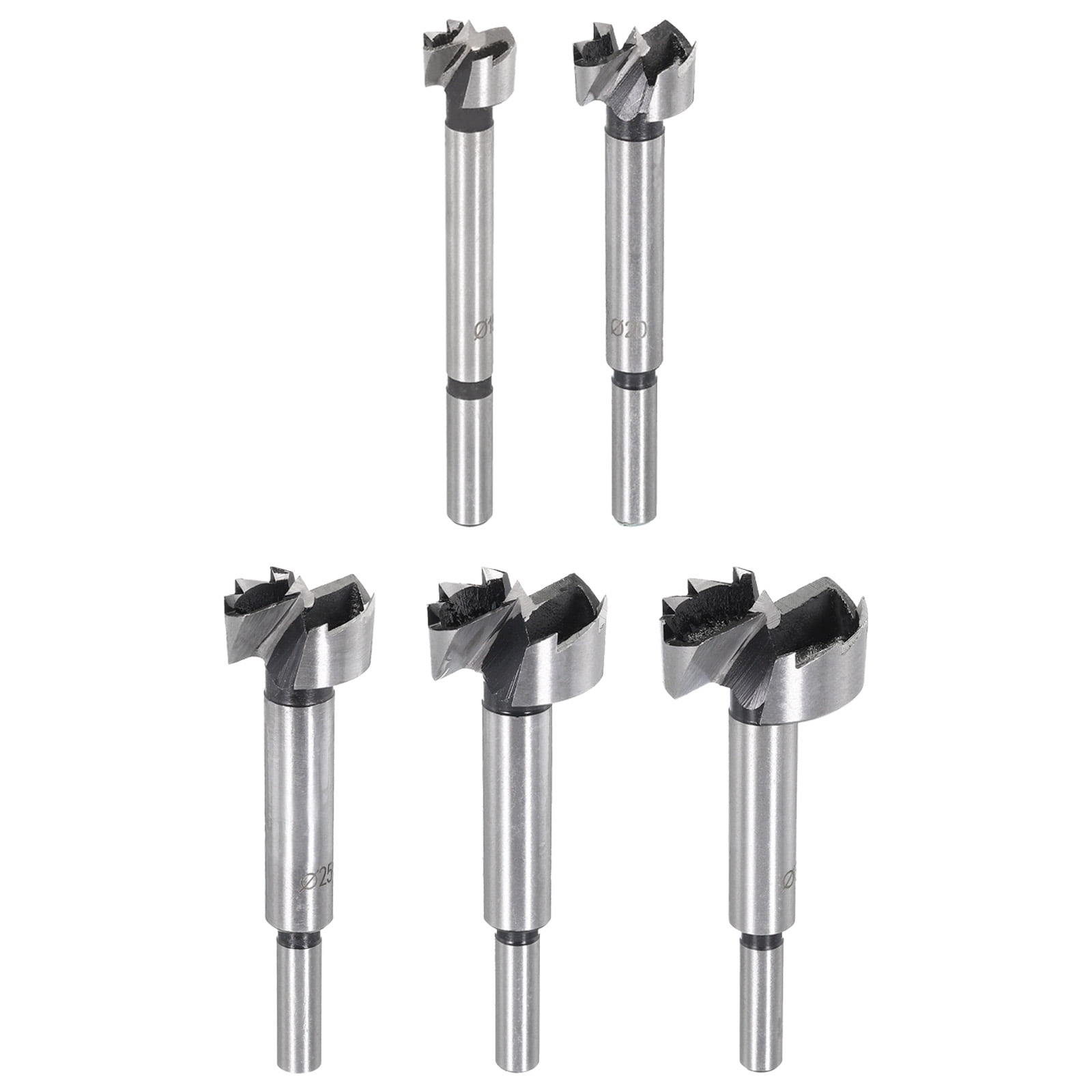 Uxcell 5pcs 15mm 20mm 25mm 30mm 35mm High Carbon Steel Serrated Wood ...