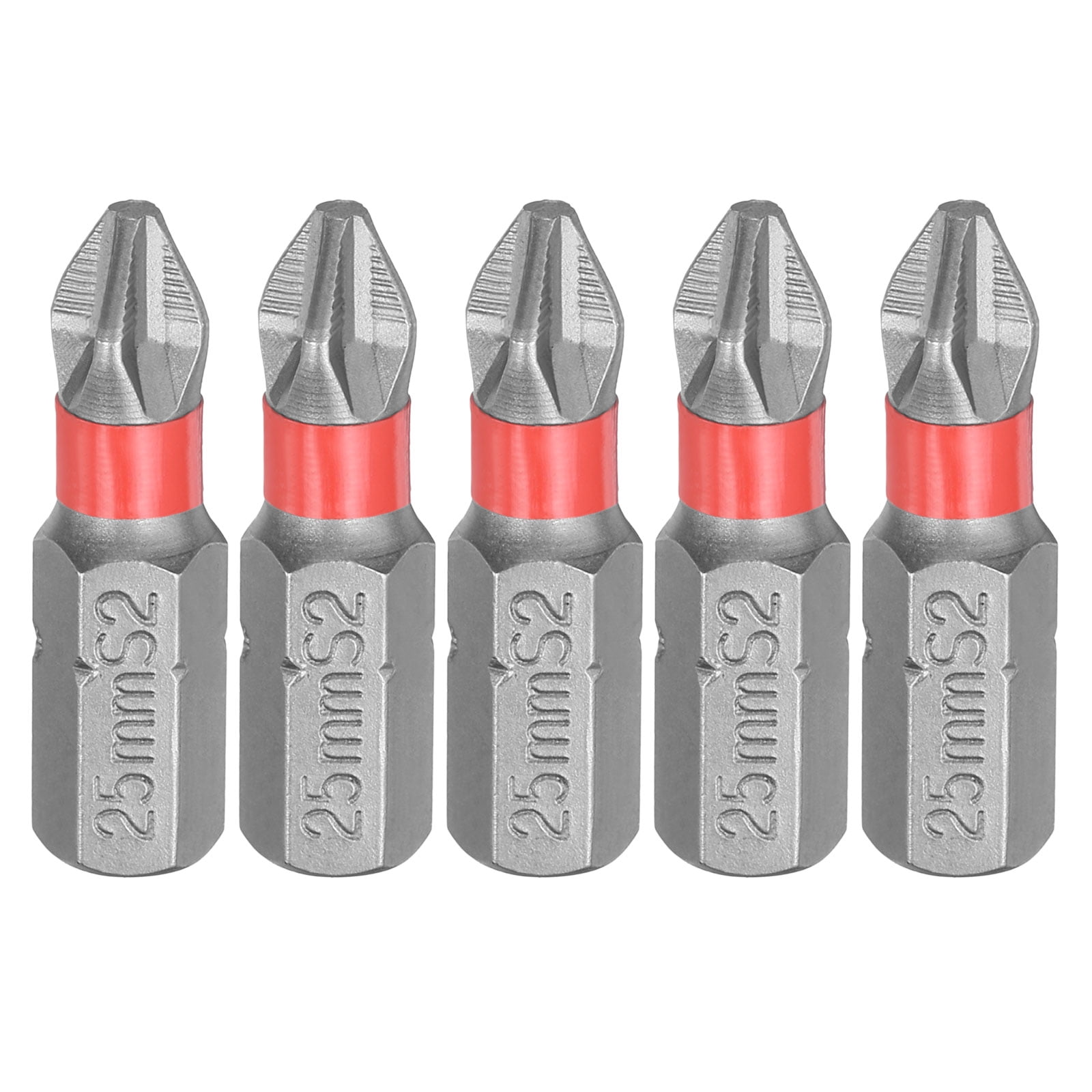 Uxcell 5pcs #2 Anti Slip Phillips Screwdriver Bit PH2 1/4" Hex Shank 1 ...