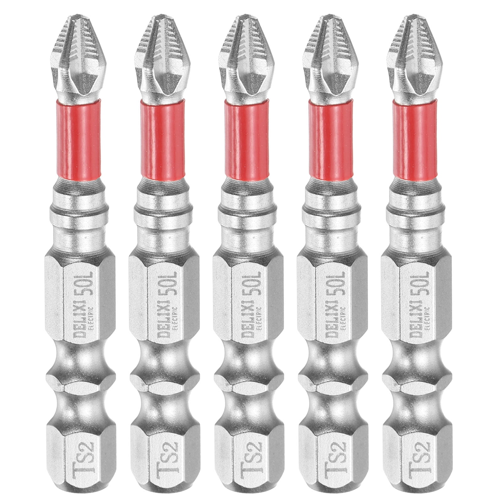 Uxcell 5pcs #2 Anti Slip Phillips Screwdriver Bit PH2 1/4" Hex Shank 2 ...