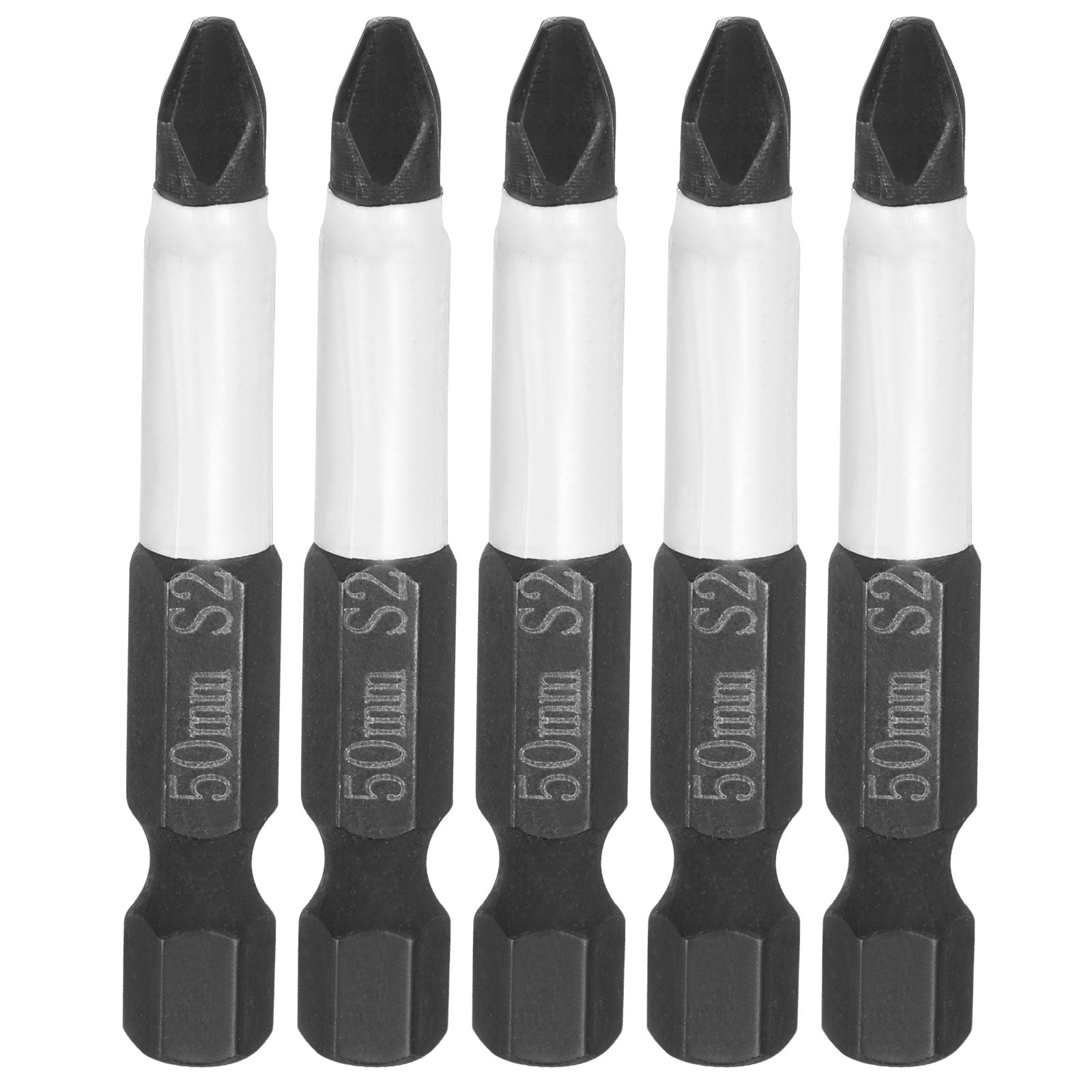 Uxcell 5pcs #2 Anti Slip Phillips Screwdriver Bit PH2 1/4" Hex Shank 2 ...