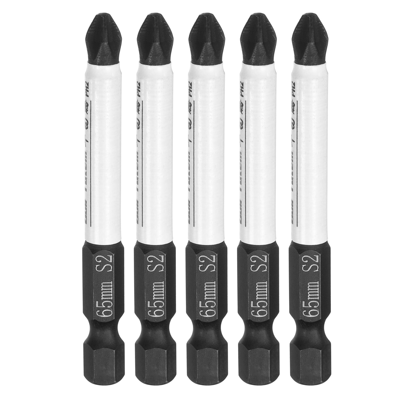 Uxcell 5pcs #2 Anti Slip Phillips Screwdriver Bit PH2 1/4" Hex Shank 2. ...