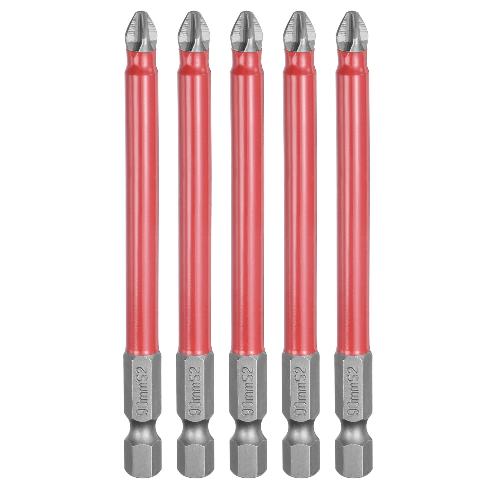 Uxcell 5pcs #2 Anti Slip Phillips Screwdriver Bit PH2 1/4" Hex Shank 3. ...