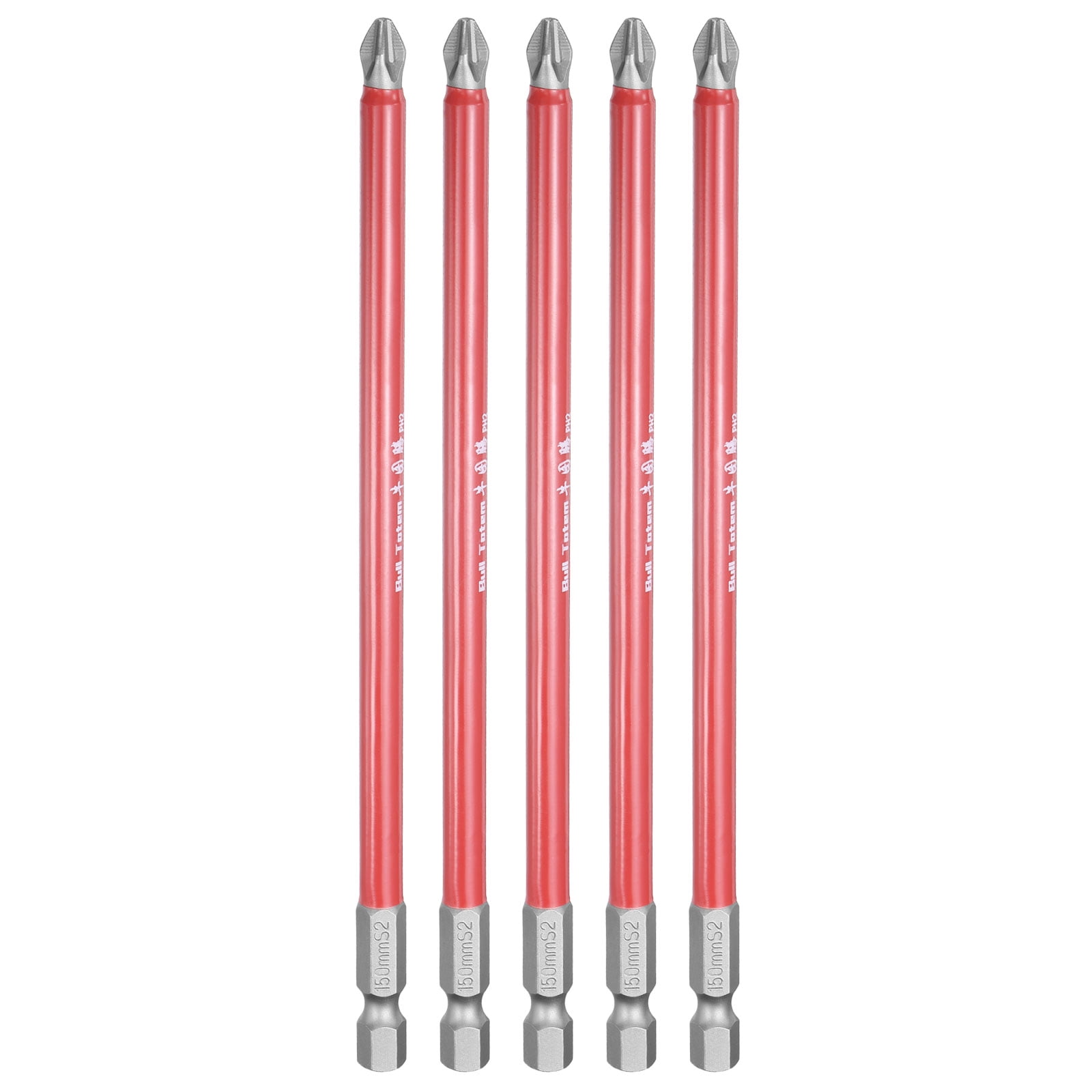 Uxcell 5pcs #2 Anti Slip Phillips Screwdriver Bit PH2 1/4" Hex Shank 6 ...