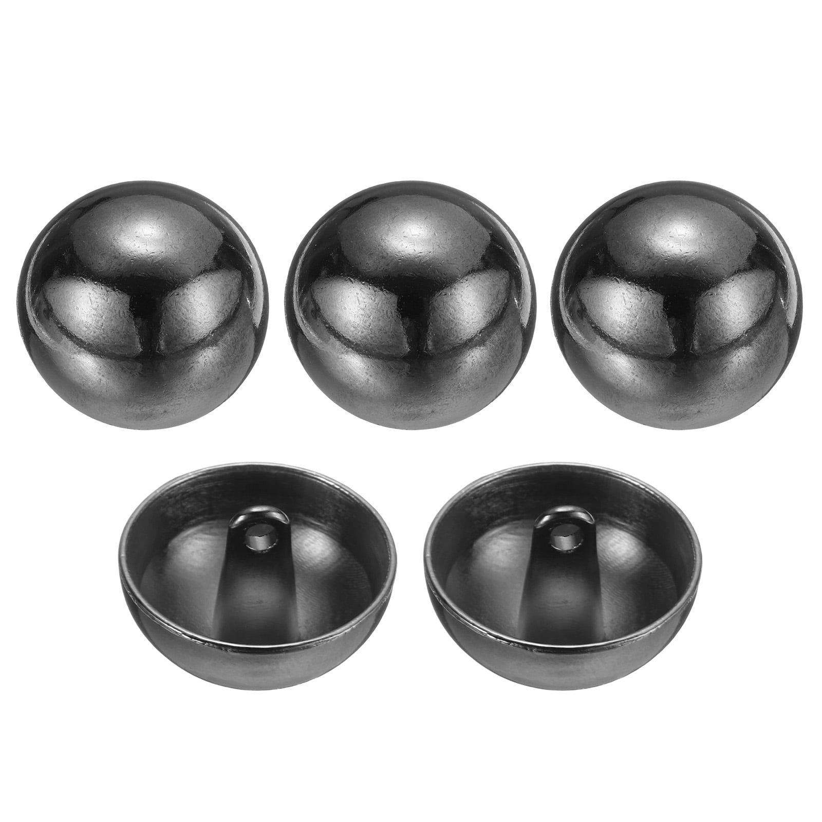 Uxcell 5pcs 24L Metal Round Flat Sewing Buttons 15mm 5/8" Single Hole ...