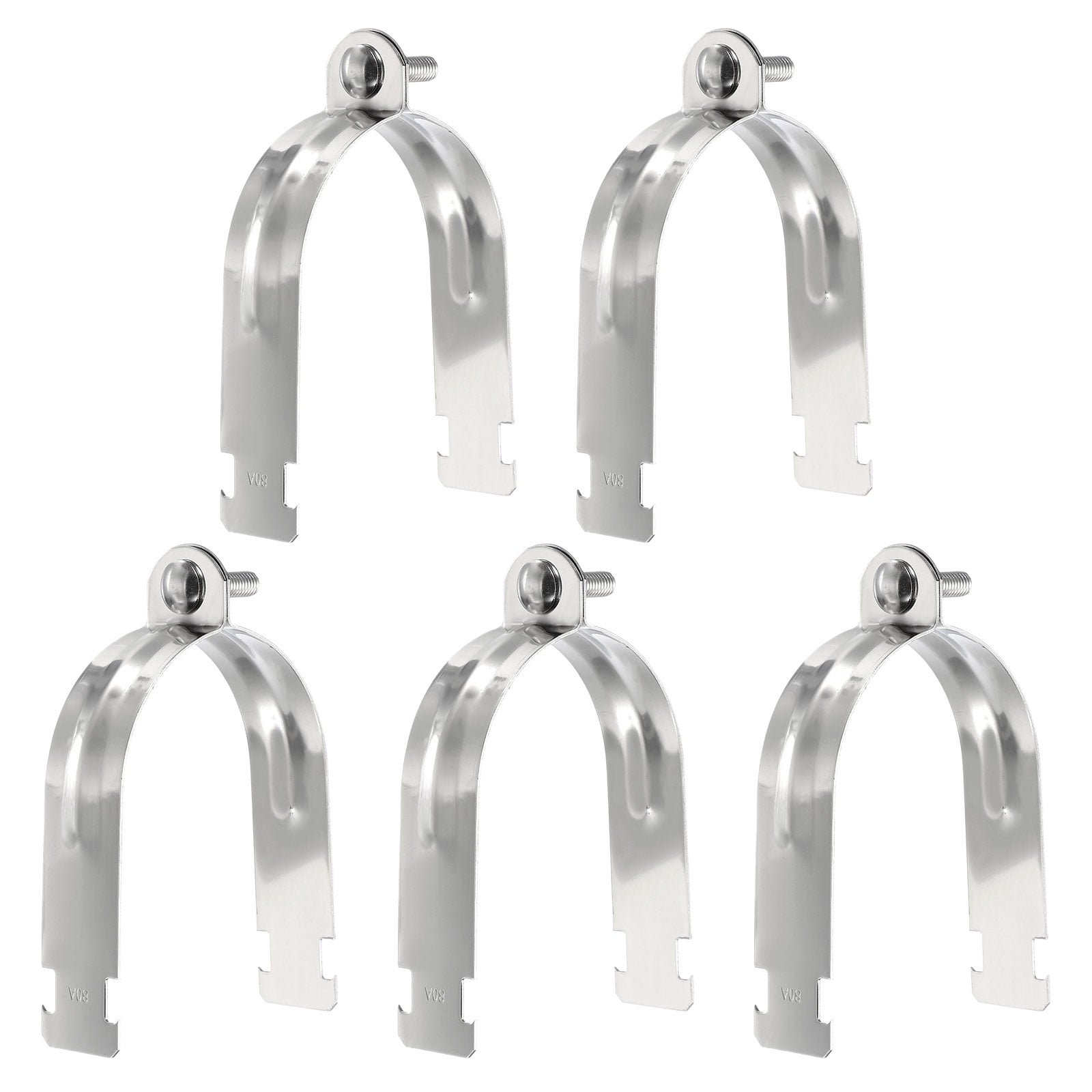 Uxcell 5pcs 3-2/5" EMT Strut Clamp 5.71" Length Universal 304 Stainless ...